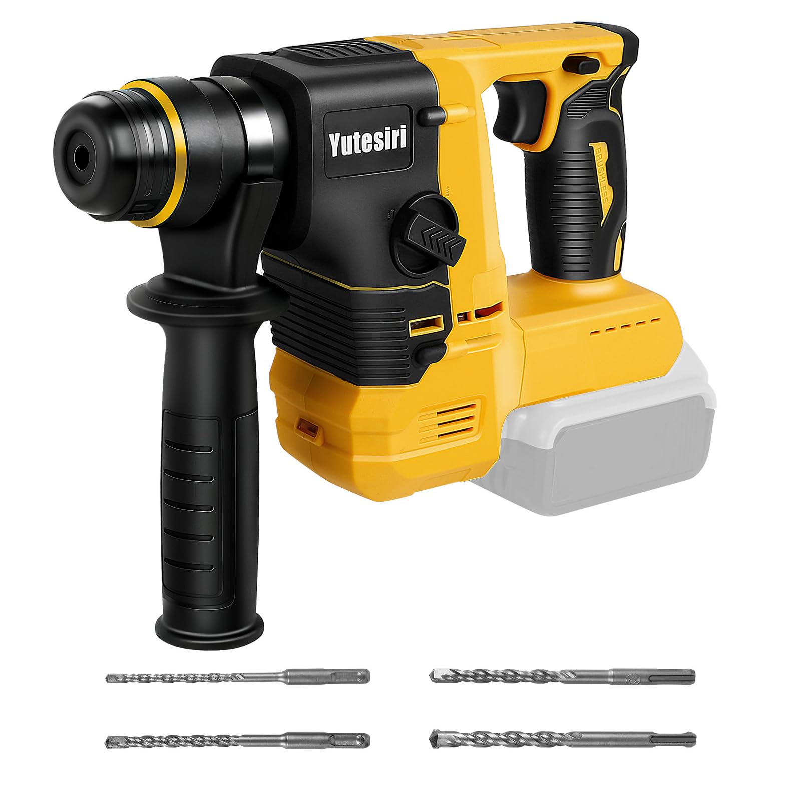 Yutesiri Rotary Hammer Drill for Dewalt 20V Max Battery, Brushless ...