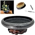 Amazon.com: Japanese Ikebana Vase Kit, Ceramics Flower Pot Flower Shallow Container Flowerware ...
