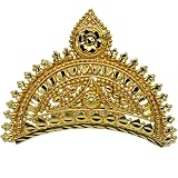 Buy Srijacollections Golden Crown Tiara Mukut for Bengali Indian Women ...