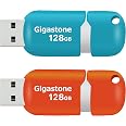 Amazon.com: [Gigastone] V10 128GB 2-Pack USB 2.0 Flash Drive Thumb ...