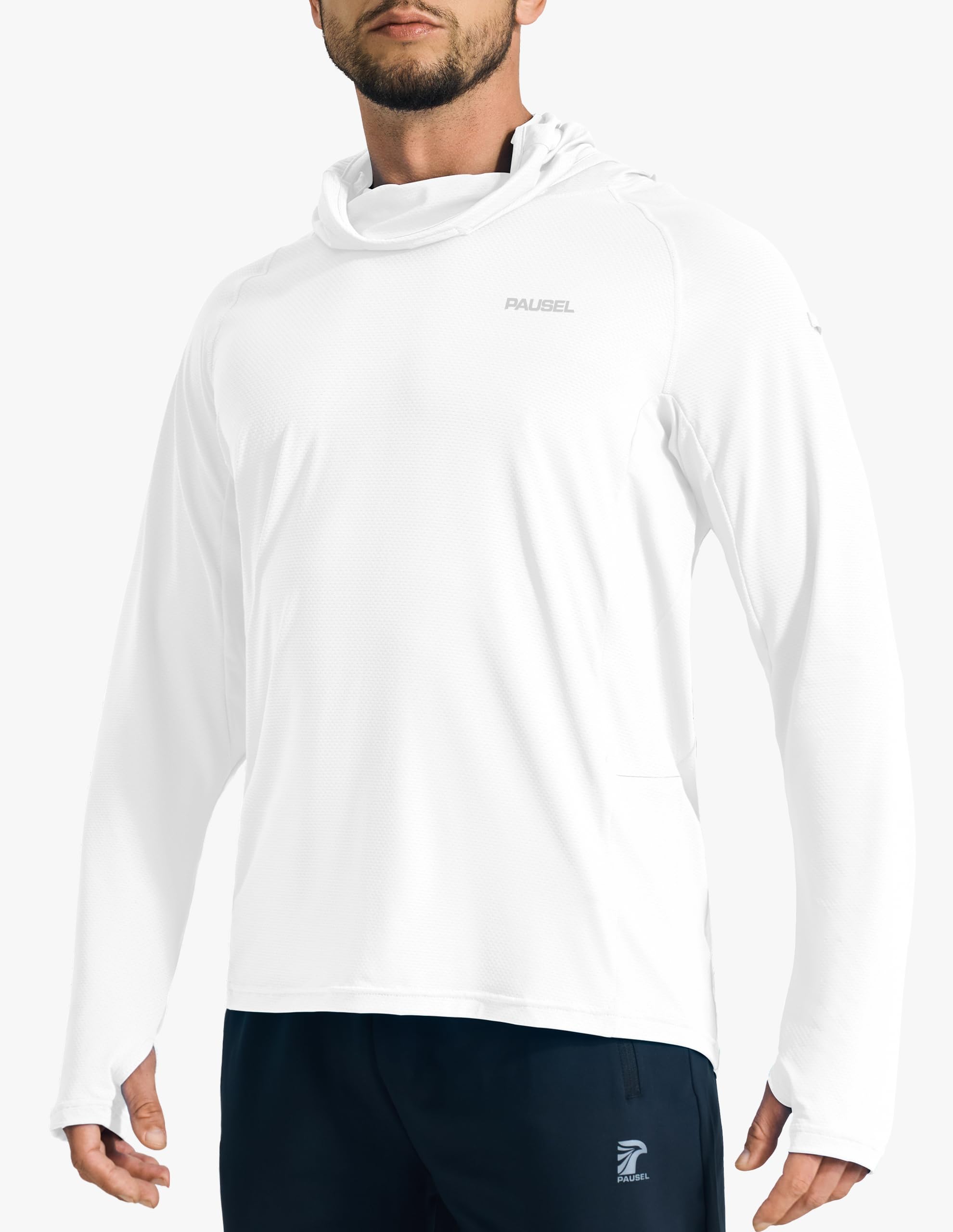 Men's Sun Protection Fishing Shirts UPF 50+ Lightweight Hoodie Long ...