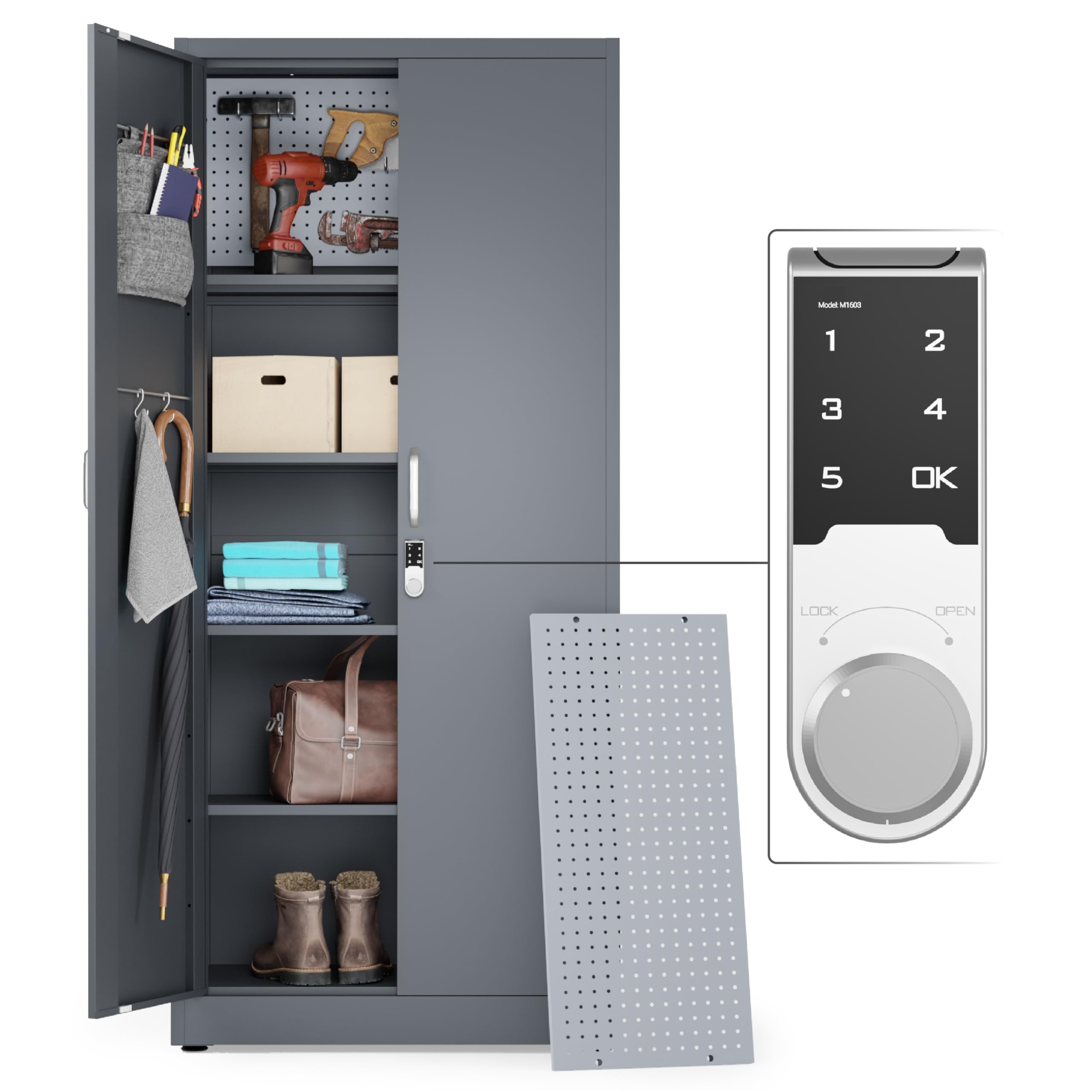 Mua Metal Storage Cabinet with Digital Lock | Garage Storage Cabinet ...