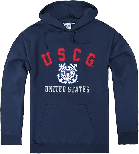 Amazon.com: RD Genuine US Coast Guard Military Fleece Pullover Hoodies ...