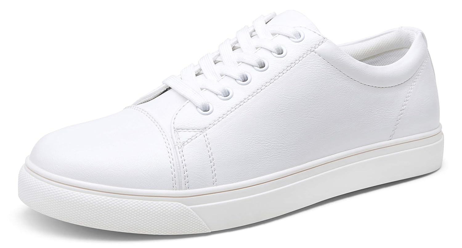 Buy VOSTEY Men's White Shoes White Sneakers for Men White Casual Shoes ...