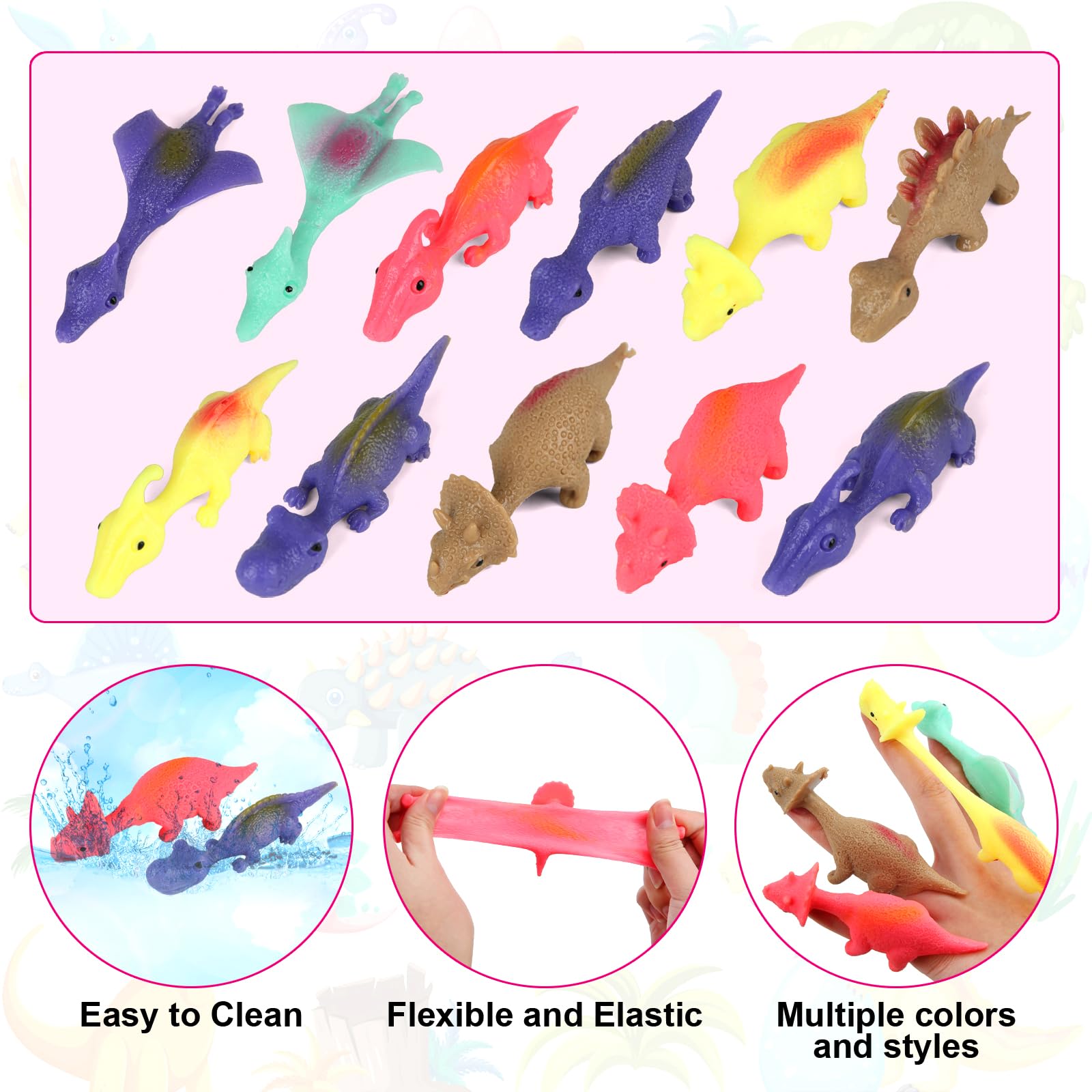 Mua 24 Pack Slingshot Dinosaur Finger Toys, Mini Rubber Dino Finger ...