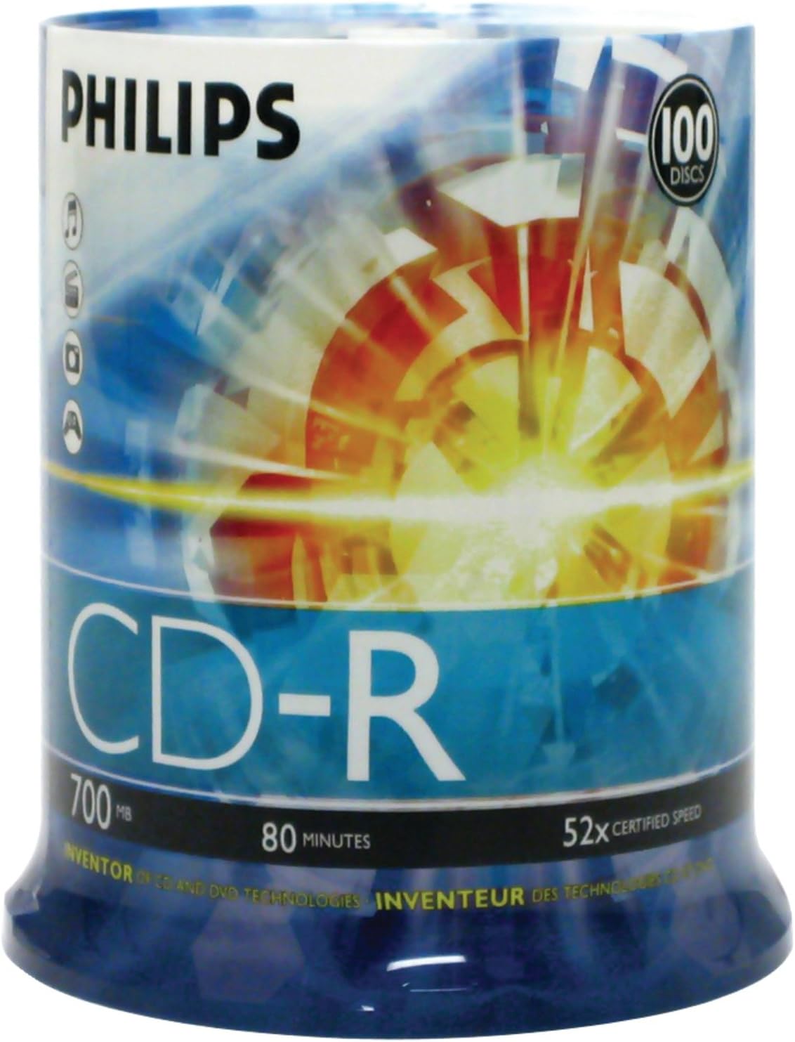 Philips CD Vierge CD-R 700 Mo 100pc (s) Vierges CD – Vierges de CD (CD ...