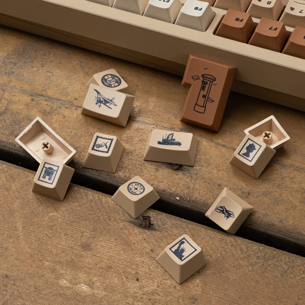 Mua PBT Key Caps 143 Keys Cherry Profile Retro Key Cap Set Dye ...