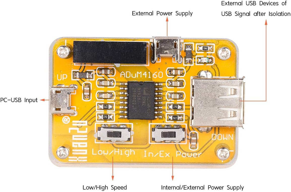 Nobsound USB to USB Isolator Module Audio Noise Eliminator Industrial ...