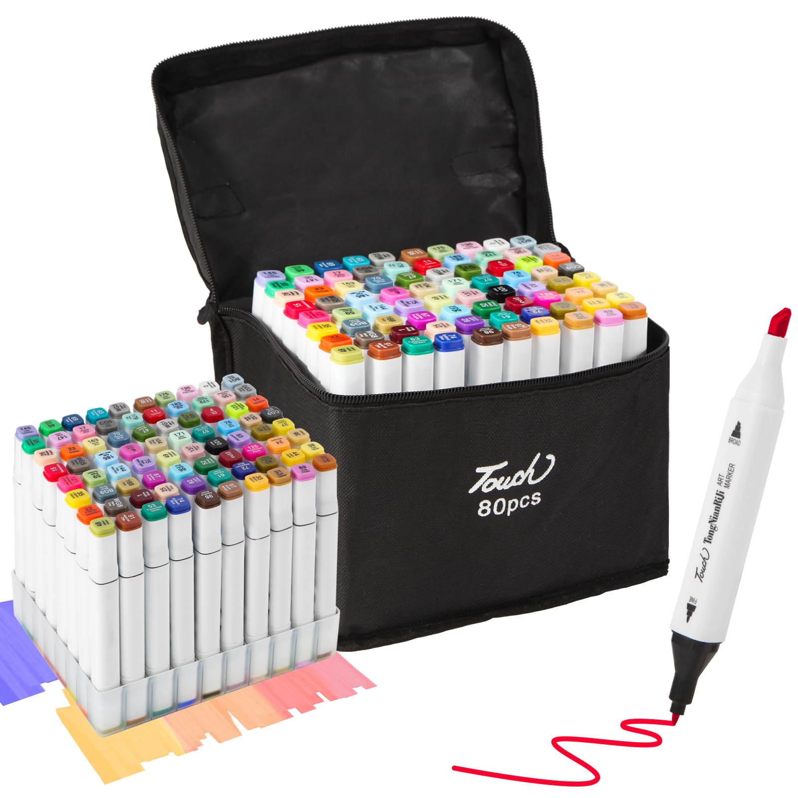 Mua 80 Colors Dual Tips Alcohol Markers, Art Markers Pens with Pen ...