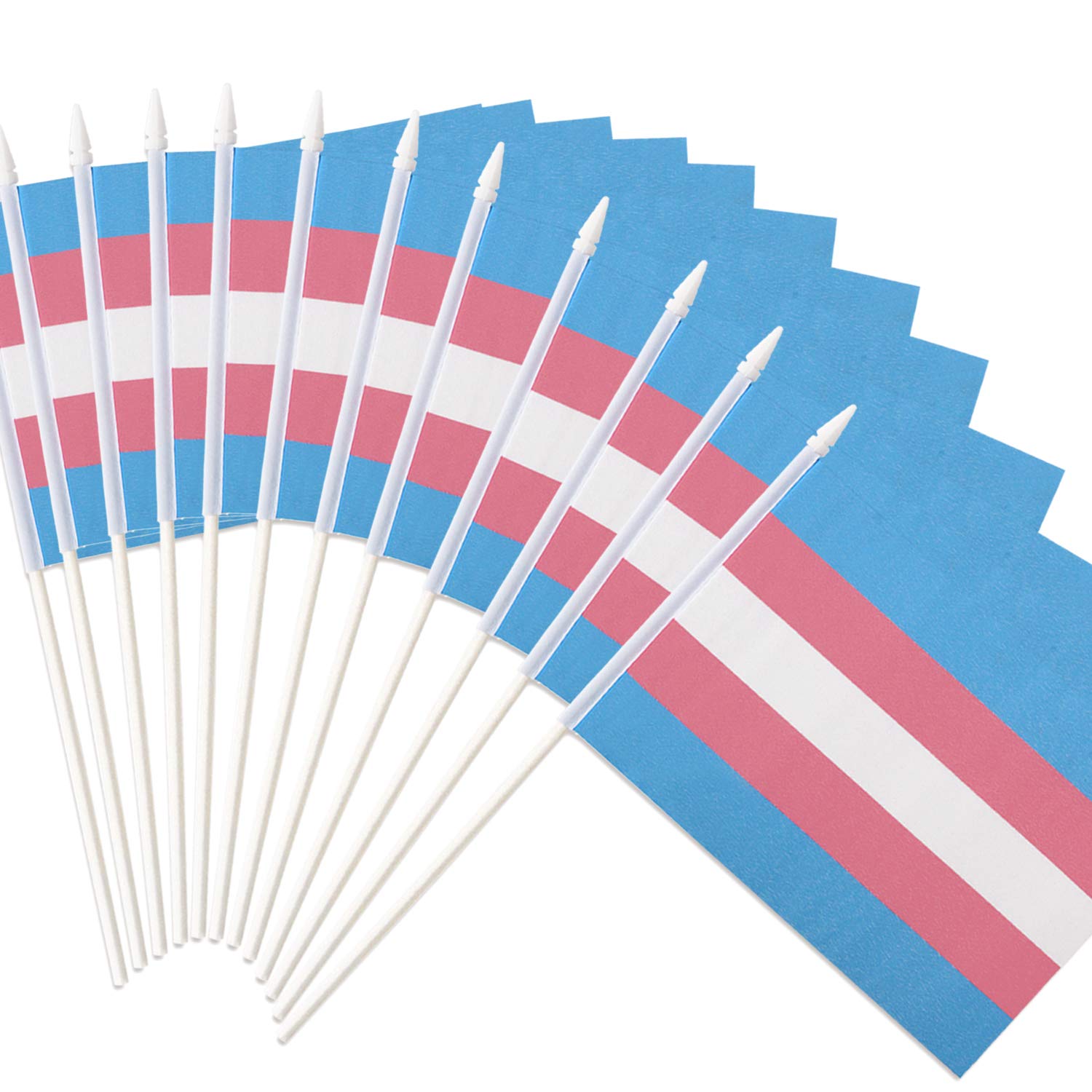 Anley Transgender Stick Flag, Transgender 5x8 inch HandHeld Mini Flag ...