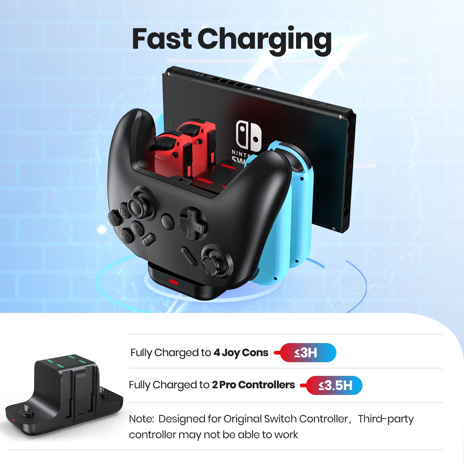 Mua NEWDERY Controller Charger Dock for Nintendo Switch Pro Controller ...