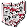 Amazon.com: Ohio State Bird and Flower Map Magnet by Classic Magnets, 3 ...