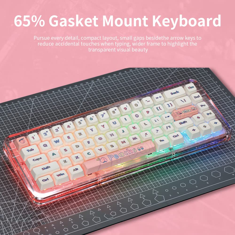 Mua NACODEX 65% Transparent Crystal Acrylic Keyboard with Gasket Mount ...
