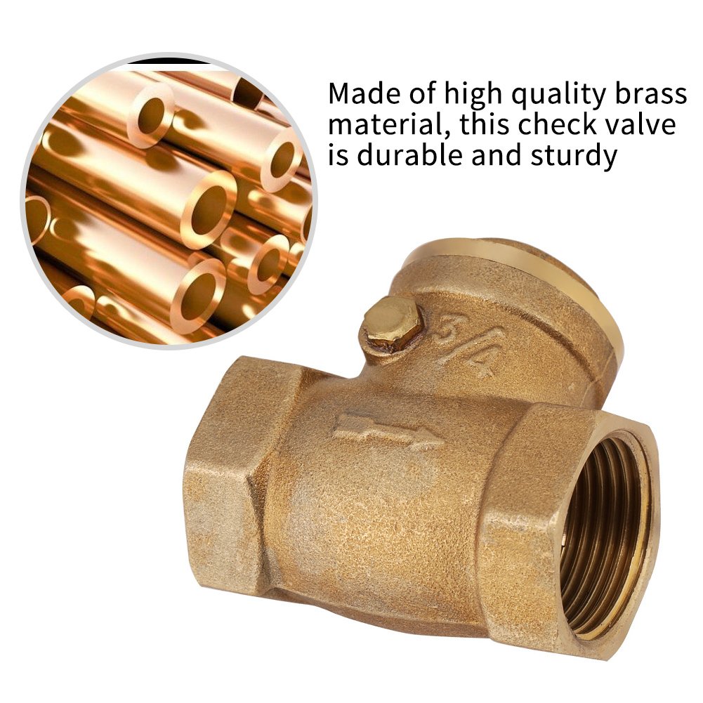 Check Valve, DN20 Swing Check Valve 232PSI 3/4 Brass Female Water Check ...