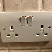 MK Logic Plus K2747 WHI 13A Double Pole Switchsocket, 2 Gang: Amazon.co ...