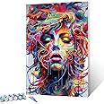 Amazon.com: Abstract Women Portrait Paint by Numbers Kits 16x20 inch ...