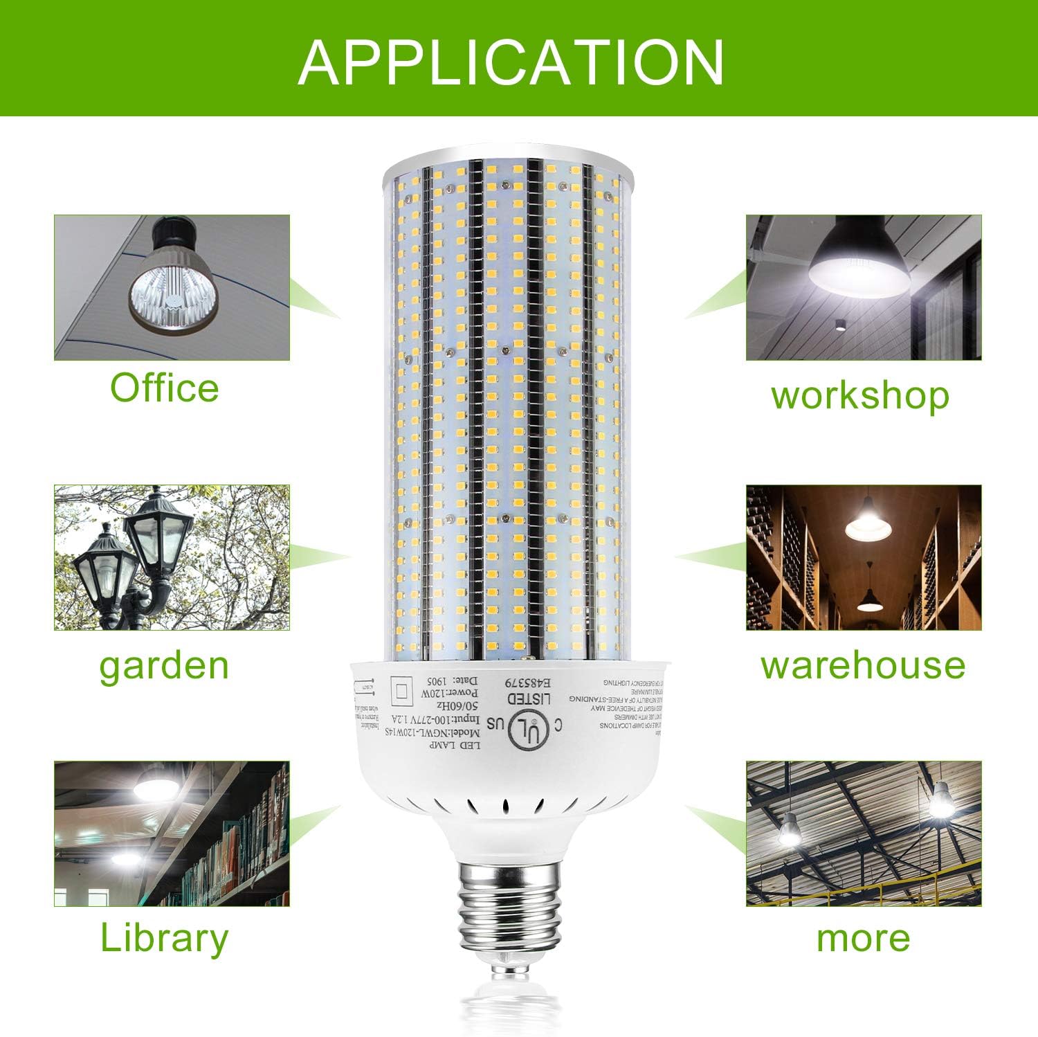 ED28 400W Metal Halide Replacement E39 120W LED Corn Cob Light Bulb UL ...