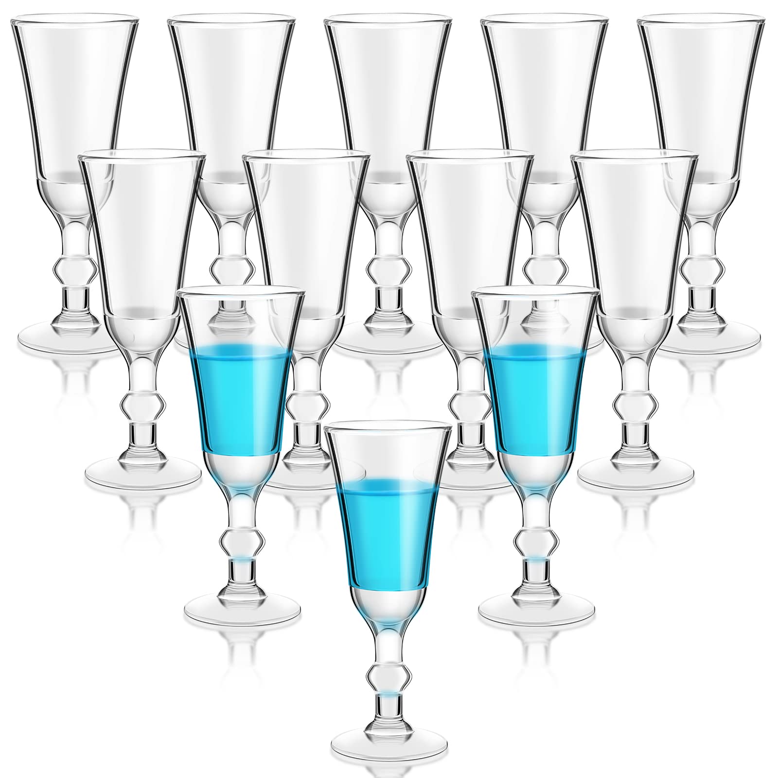 Meanplan Shot Glasses with Stem 1 Oz Cordial Mini Wine Cups Limoncello ...