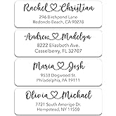 Amazon.com : Personalized Wedding Return Address Labels - Custom Address Stickers on Sheets for ...