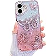 Amazon.com: Fycyko Compatible for iPhone 16 Case with Luxury Glitter Plating Cute Butterfly ...