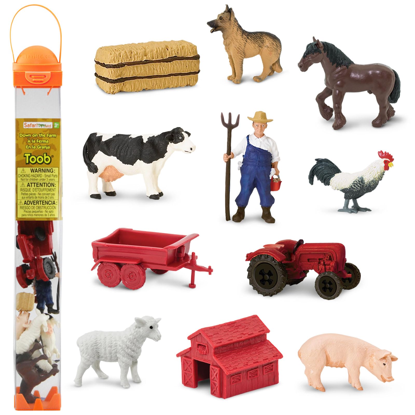 Safari Ltd. Country Farm TOOB - Figurines of Cow, Farmer, German ...
