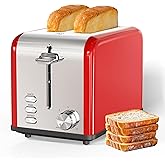 Amazon.com: Simple Deluxe 2-Slice Toaster, Stainless Steel Toaster, 6 ...