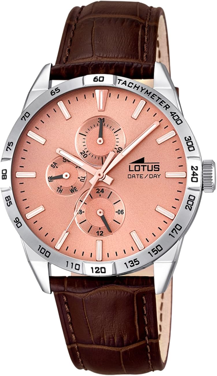 Lotus Reloj Analógico para Hombre de Cuarzo con Correa en Cuero 18219/2 ...