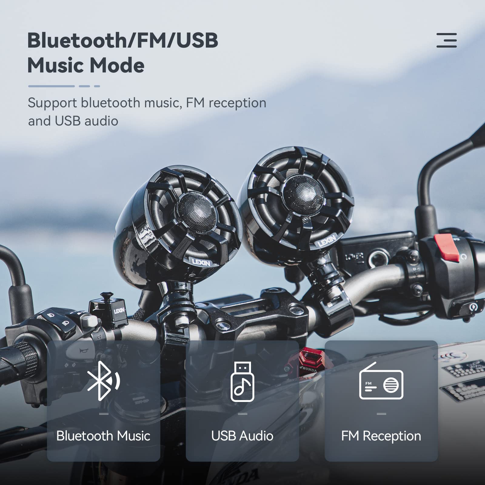 Mua LEXIN S35 Motorcycle Speakers Bluetooth Waterproof, 200W Handlebar ...