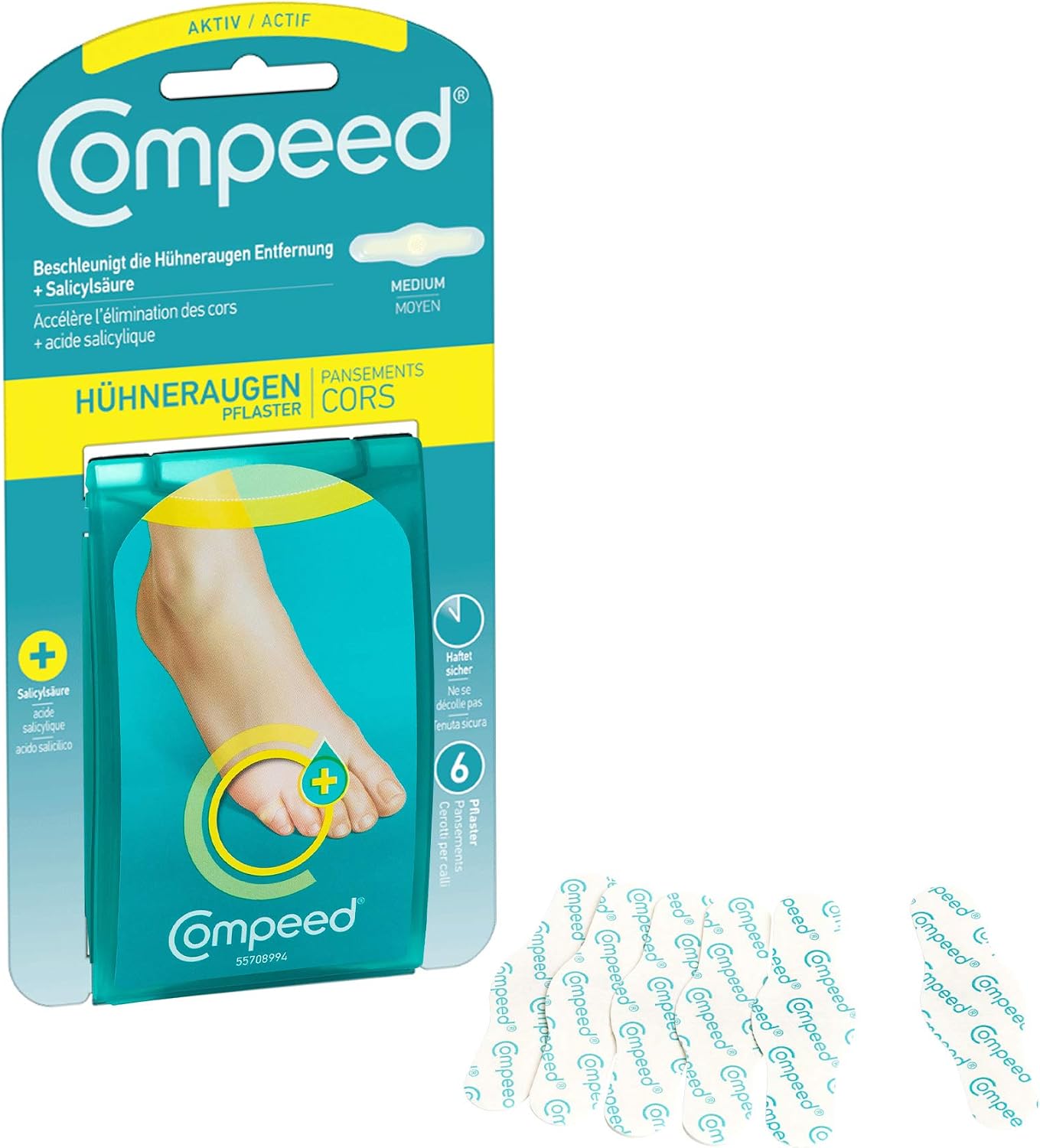 Compeed H hneraugenpflaster Zwischen Den Zehen Mit Salicyls ure