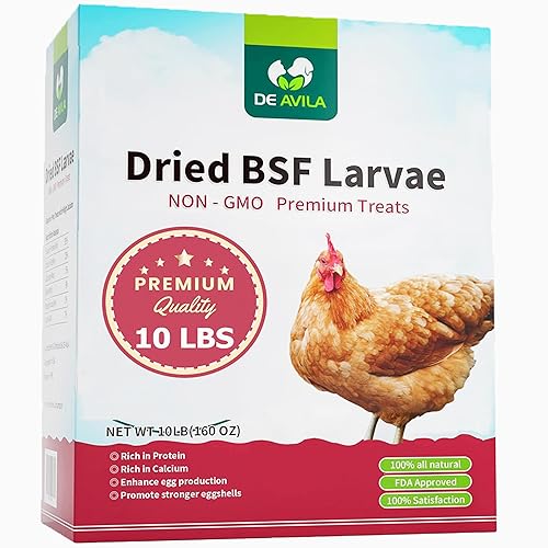 DE AVILA Dried Black Soldier Fly Larvae 10LB - 100% Natural BSF Larvae ...