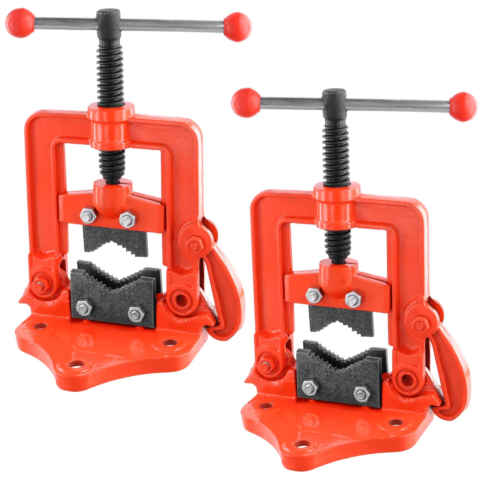 HOIGON 2 PCS 0.4 to 2.4 Inch Bench Pipe Vice, Forged Heavy Duty Forged ...