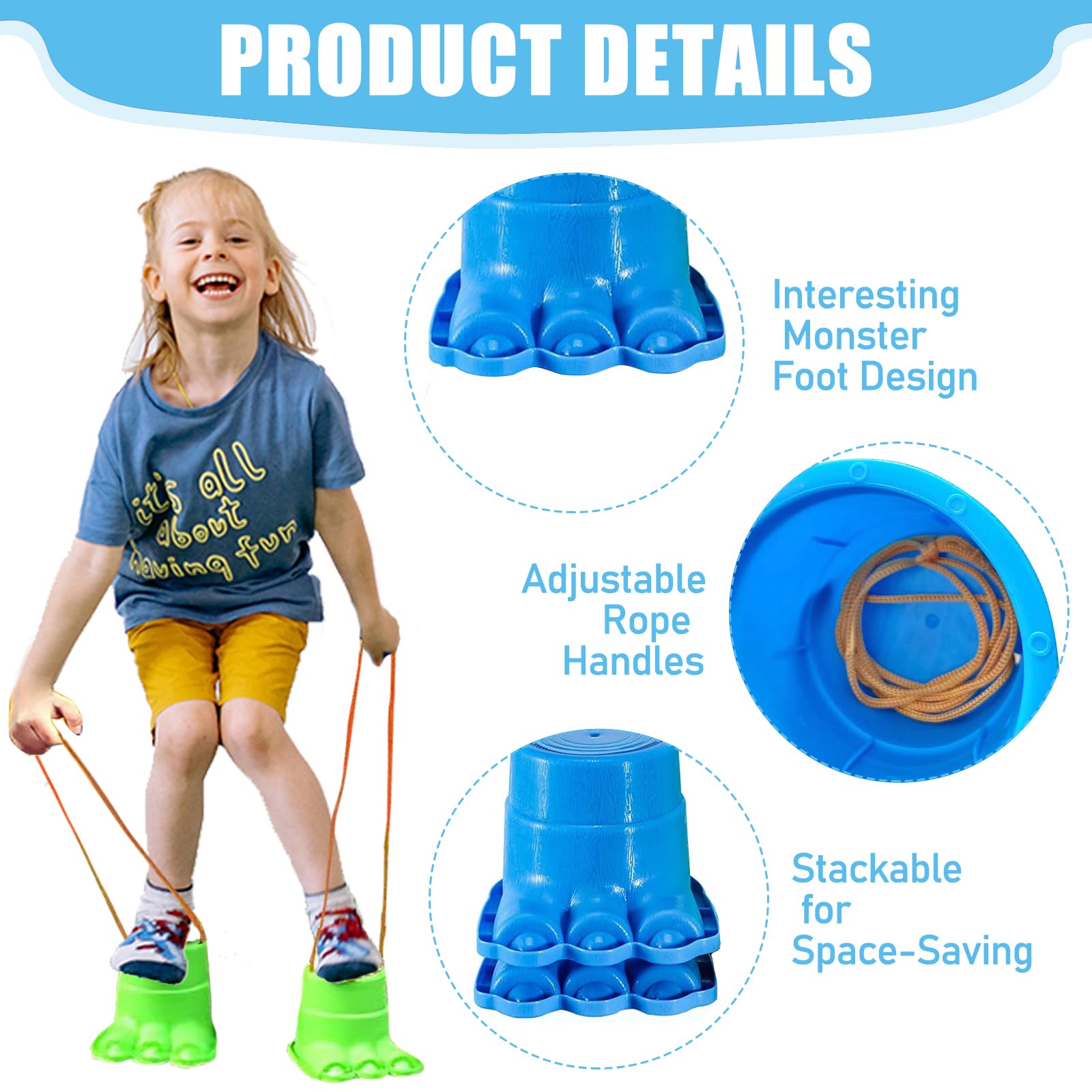 Mua Monster Feet Balancing Stilts for Kids, 2 Pairs Children Balance ...