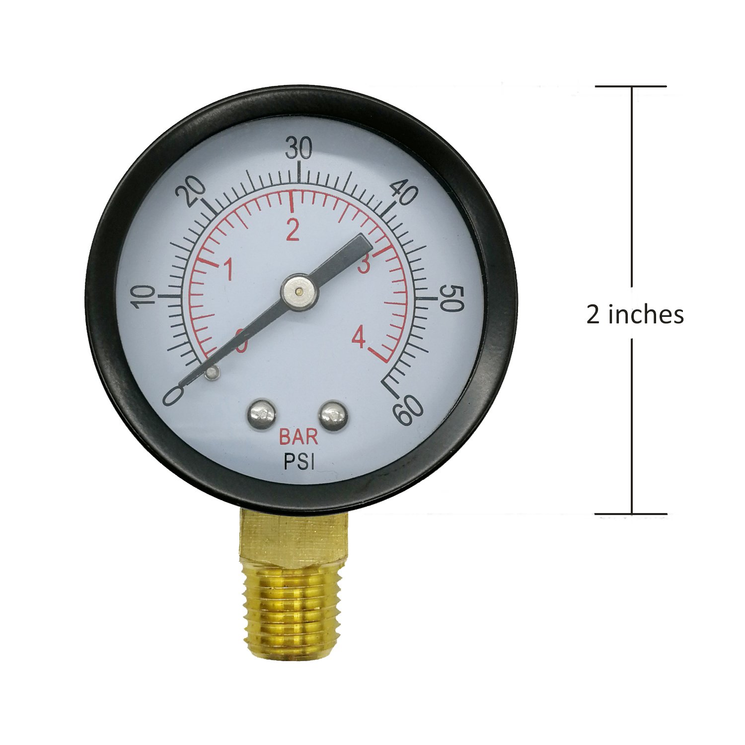 Uharbour Reliable Dual Scale Mechanical Manometer Low Pressure Gauge ...