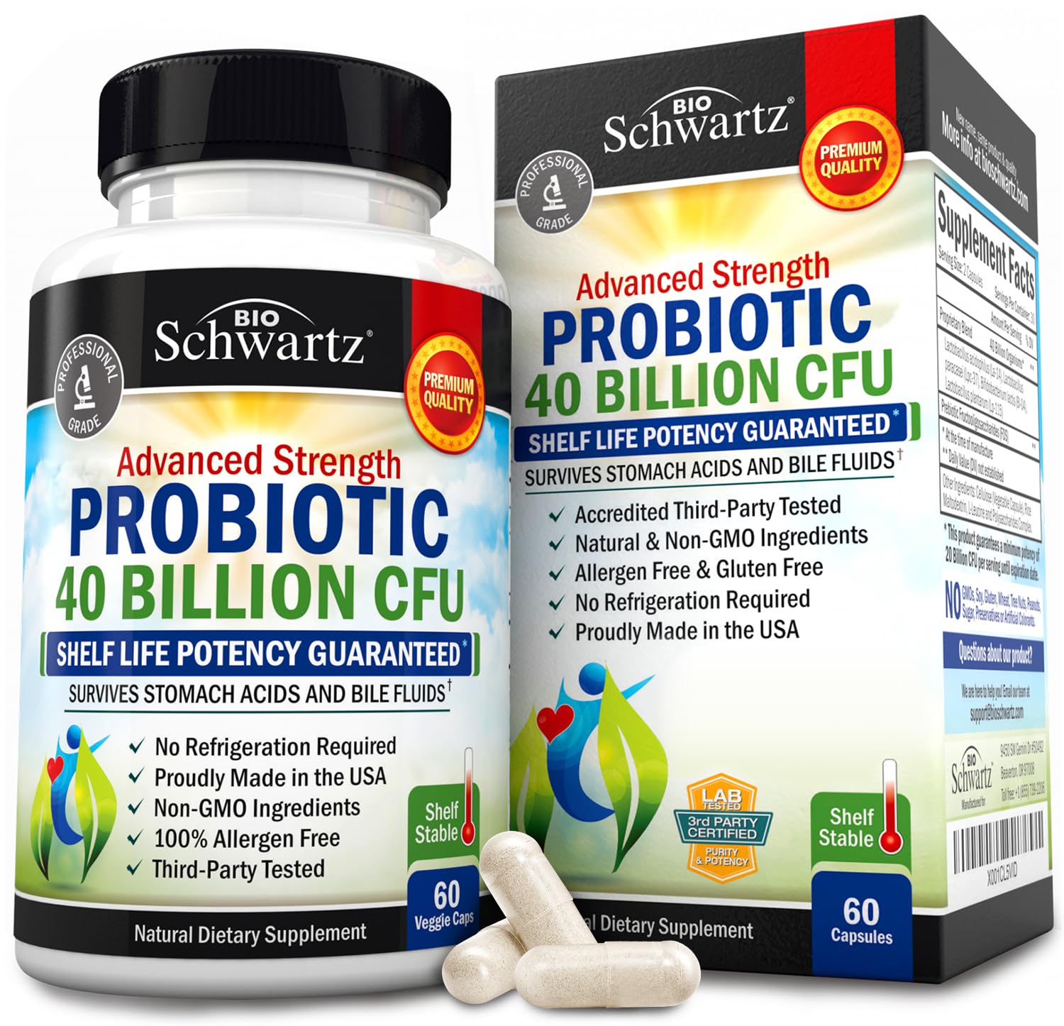 Mua Daily Probiotic Supplement with 40 Billion CFU - Gut Health Complex ...