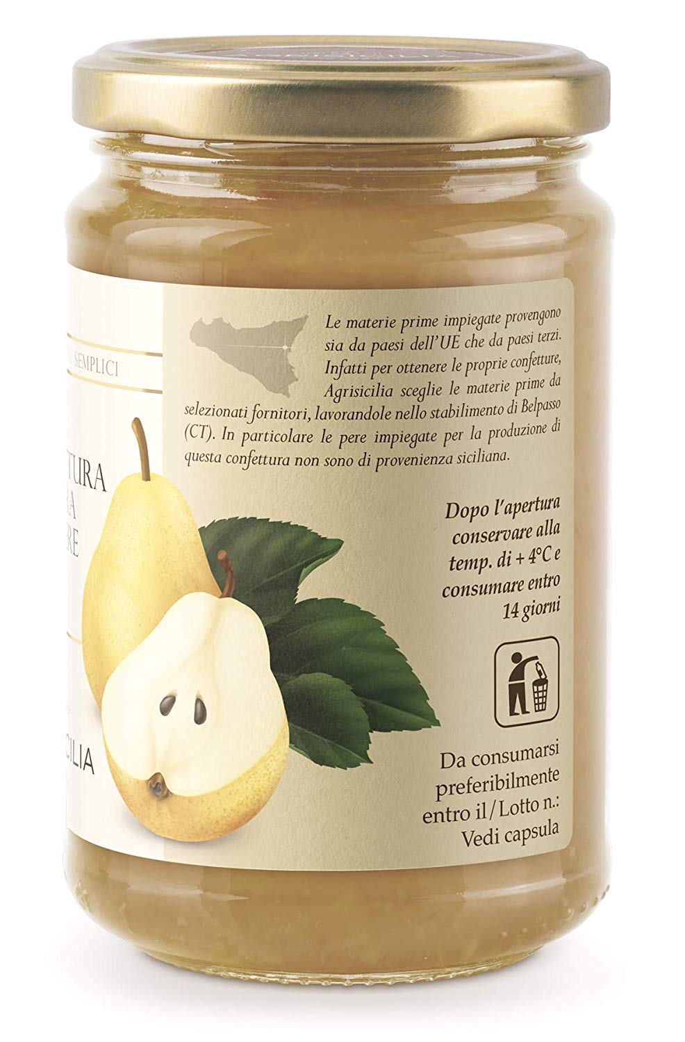 Amazon.com : Agrisicilia Sicilian Jam and Marmalade 12.7oz Made in ...