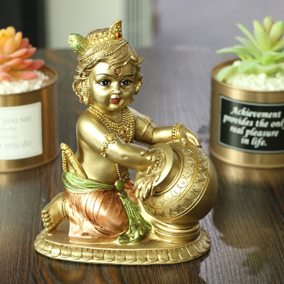 Mua Exquisite Resin Hindu God Baby Krishna Statue - 7.5 Inch Krishna ...