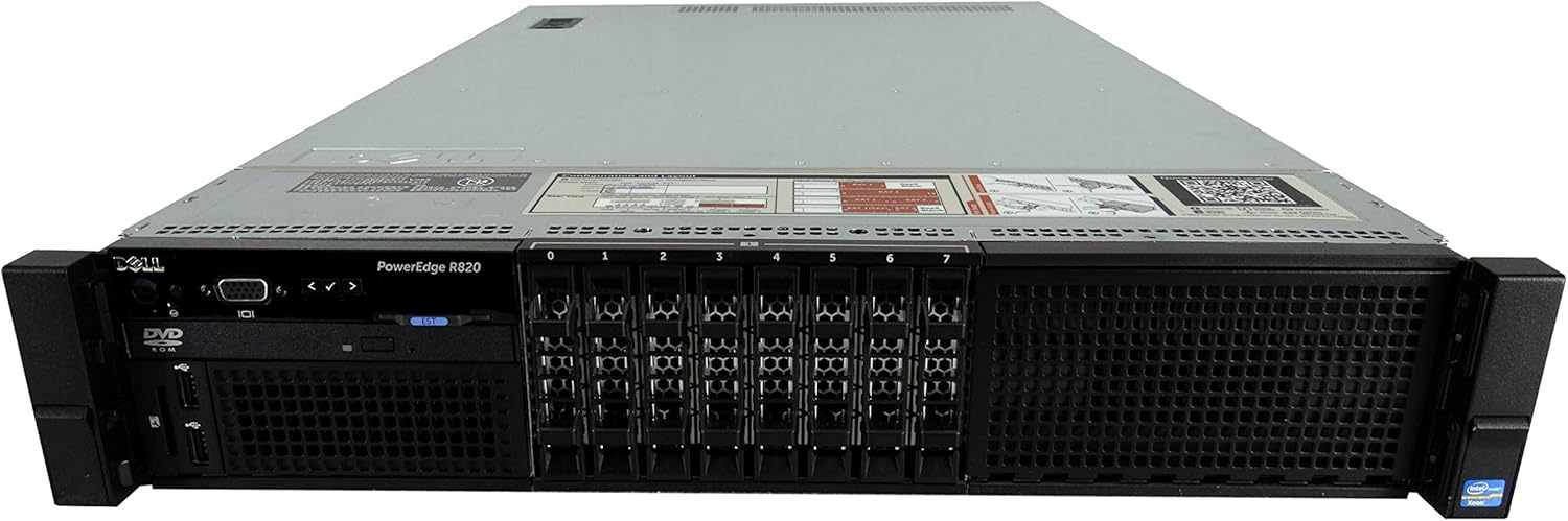 Amazon.com: Dell PowerEdge R820 8-Bay SFF 2U Server, 4X Xeon E5-4627 V2 ...