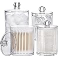 Amazon.com: Tbestmax 12 oz, 10 oz Qtip Holder, 4 Pcs Clear Restroom Bathroom Organizers and ...