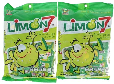 Amazon.com : 2 Pk. Limon 7 Salt & Lemon Powder Mexican Candy 100 Pieces ...