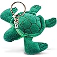 Amazon.com: Puzzled Keychain, Green Sea Turtle Plush Toy, Soft Keyring ...