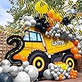 Amazon.com: 136pcs Construction Birthday Party Balloon Garland Kit ...