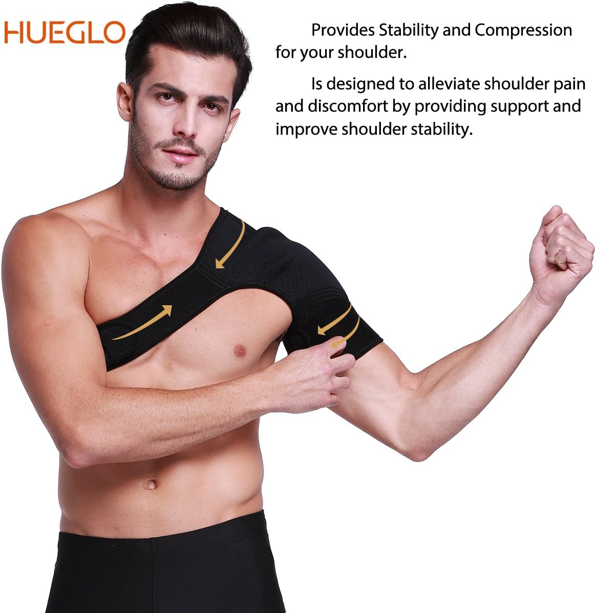HUEGLO Right Shoulder Support Brace for Men & Women Rotator Cuff ...