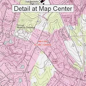 Amazon.com : USGS Topographic Quadrangle Map - Mint Hill, North ...