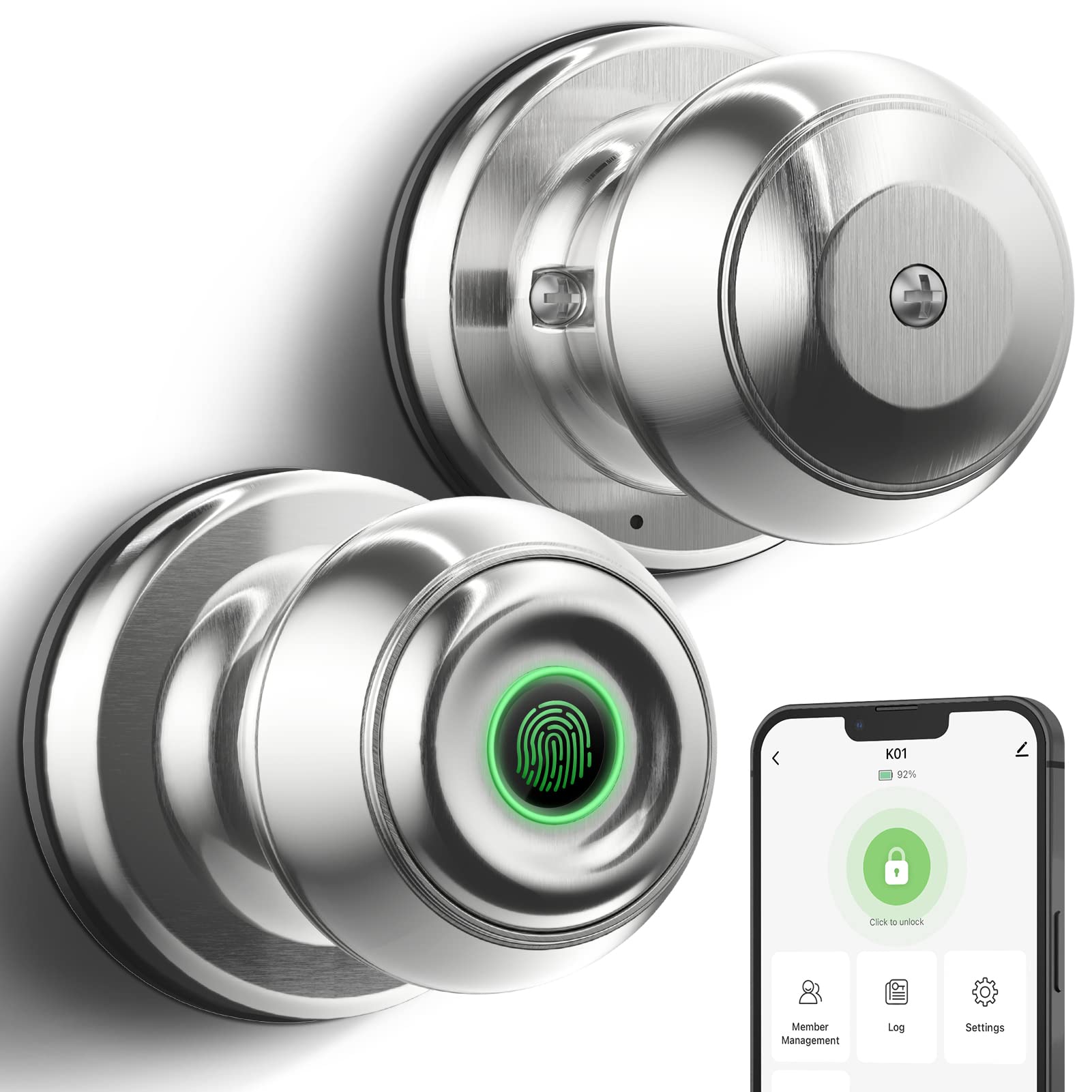 Mua GeekTale Smart Lock, Entryway, 3 in 1 Key, APP, Fingerprint ...