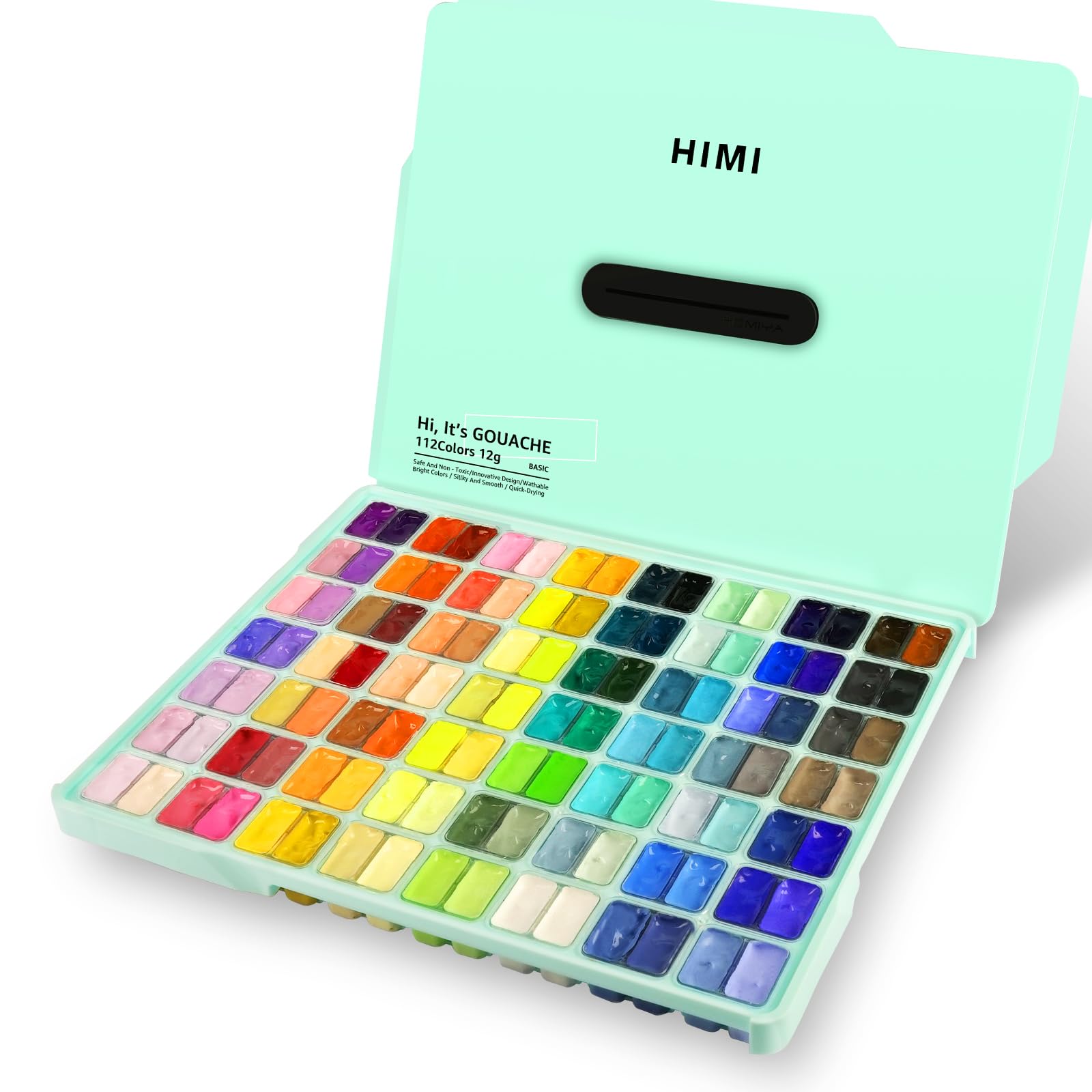 HIMI Gouache Paint Set, 112 Colors x 12g Twin Jelly Cup Design with ...