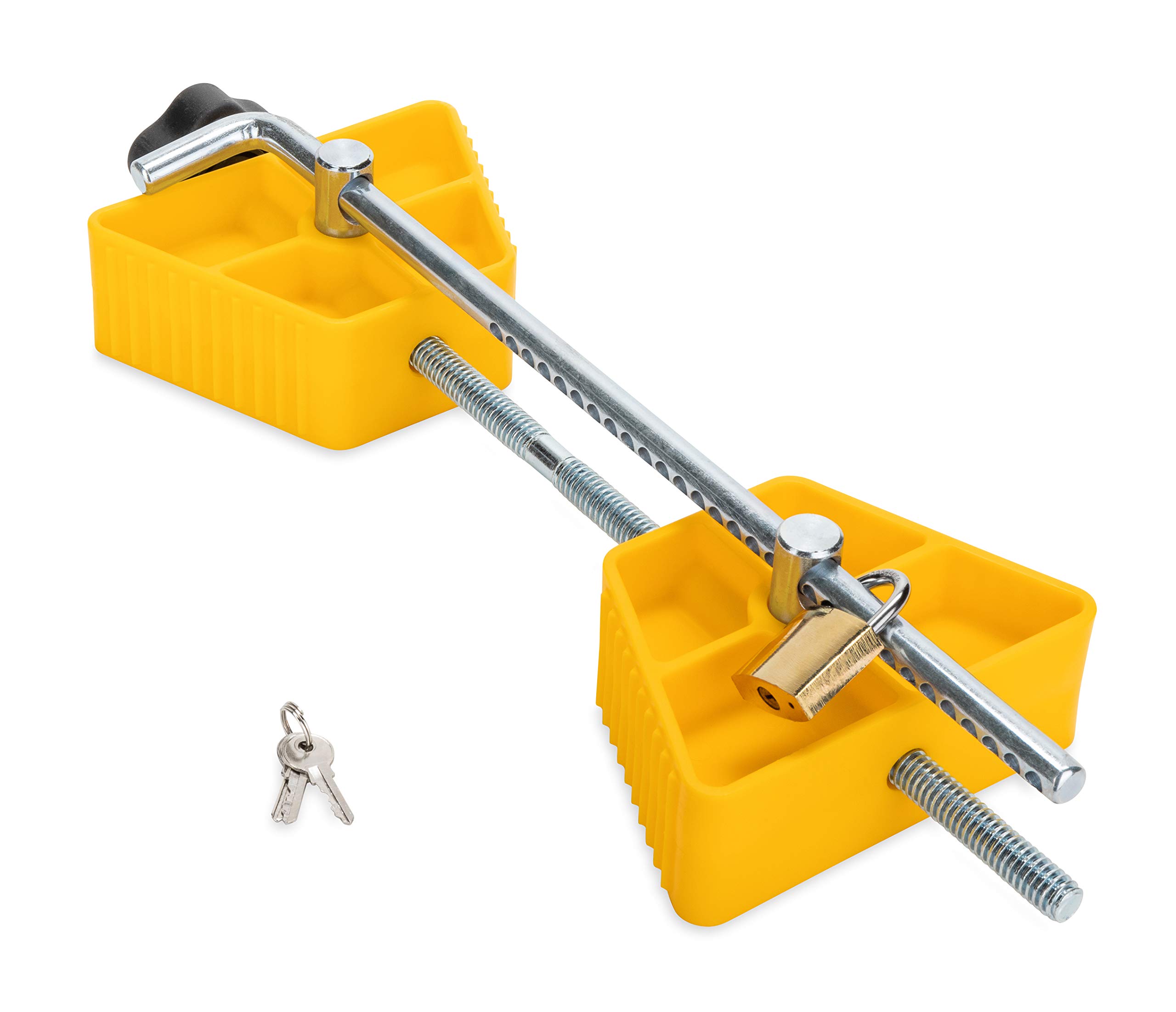 Camco Small RV Wheel Stop with Lock - Stabilizes Your Trailer ...