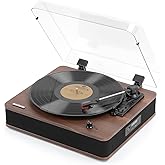 Amazon.com: VOSTERIO Bluetooth Record Player, 3 Speed Turntable with ...
