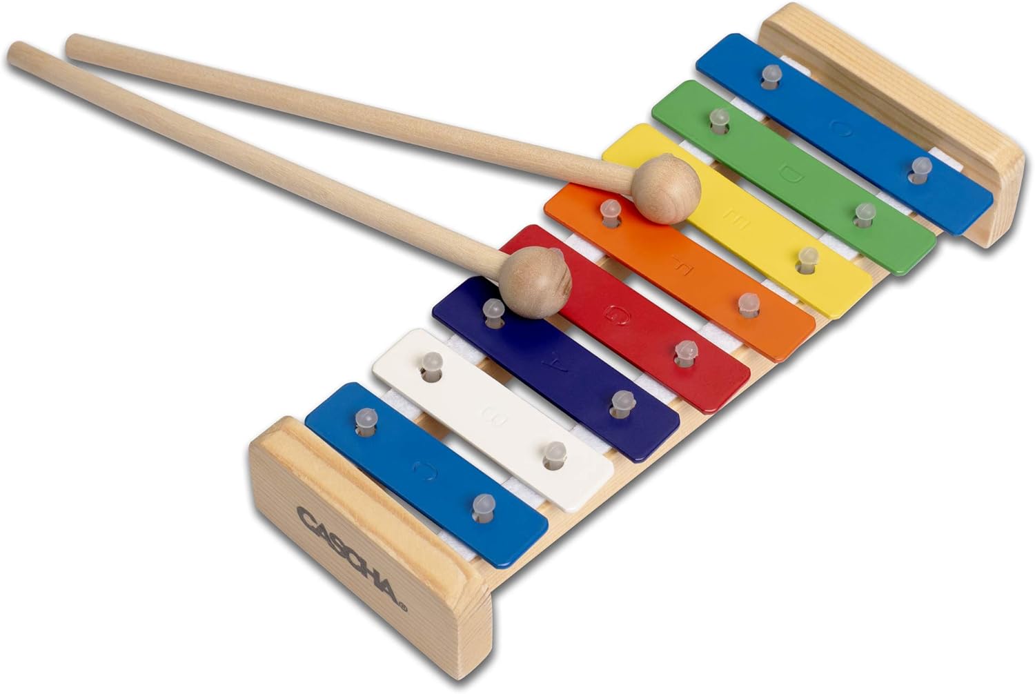 CASCHA Colourful wooden glockenspiel, xylophone for children with two ...