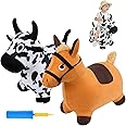 Amazon.com: EKEPE Bouncy Hopper Cow & Horse 2 PCS, Inflatable Hopping ...