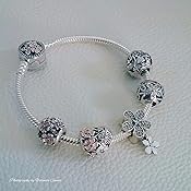 Amazon.com: Pandora Moments Multicolored Bracelet with Poetic Blooms ...